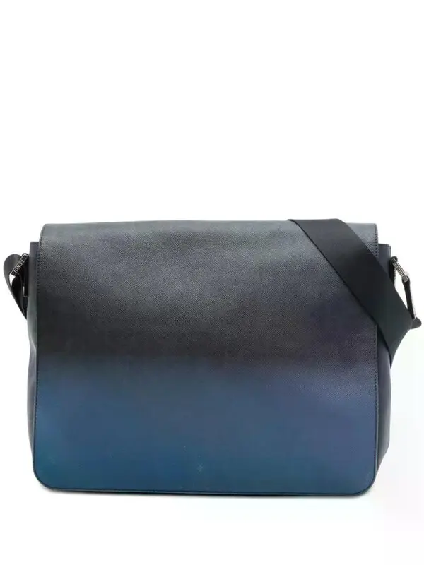 Fendi Zucca Spalmati Ombre Flap Crossbody Bag - Black