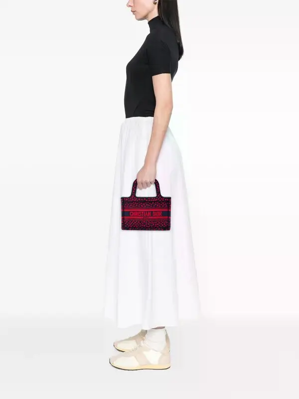 Dior Mini Book Tote Handbag - Black