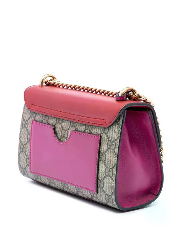 Gucci Small Gg Supreme Padlock Crossbody Bag - Red
