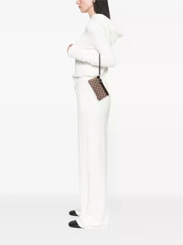 Gucci Gg Canvas Horsebit Wristlet Pochette Clutch Bag