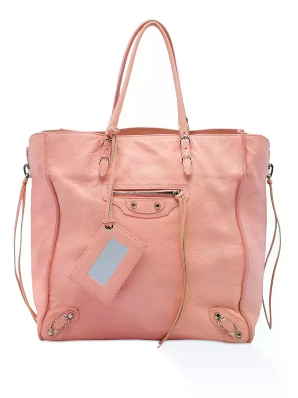 Balenciaga Leather Zip Around Tote Bag