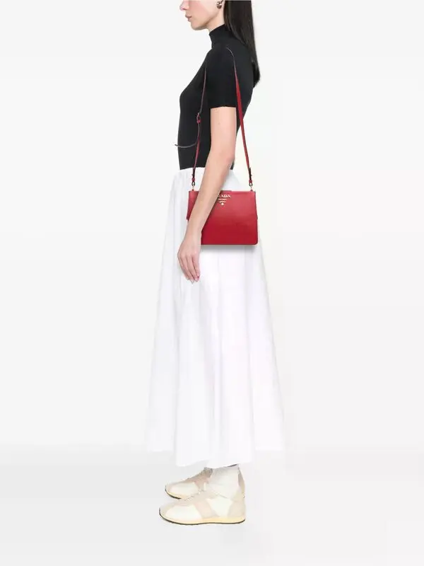 Prada Saffiano And Calf Light Frame Crossbody Bag