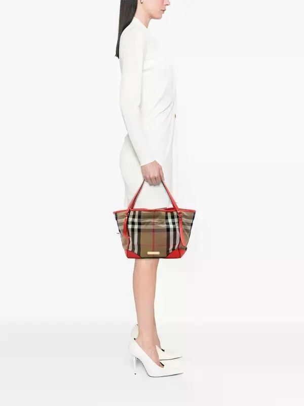 Burberry House Check Canvas Bridle Canterbury Tote Bag