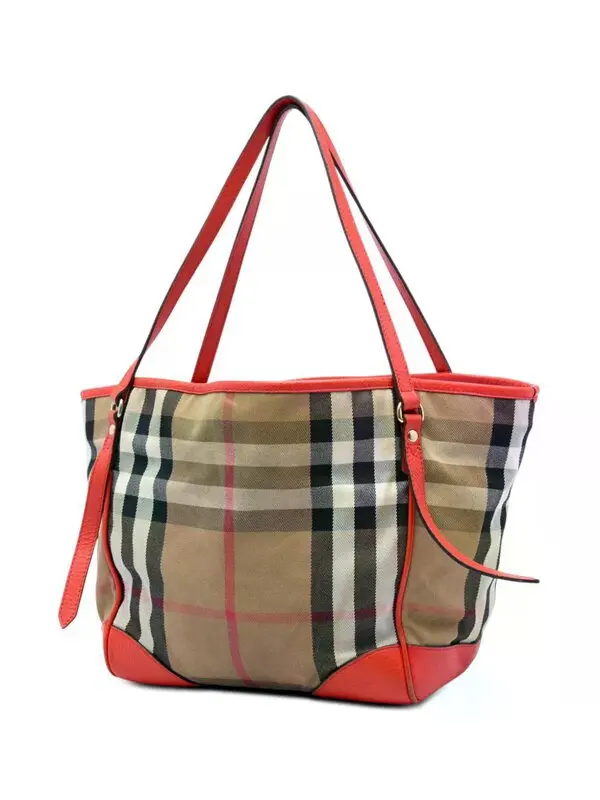 Burberry House Check Canvas Bridle Canterbury Tote Bag