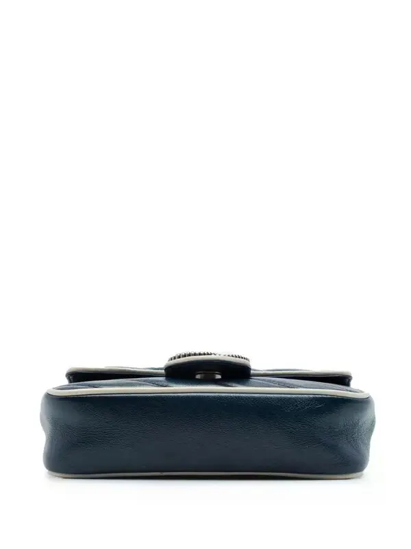 Gucci Marmont Matelasse Leather Crossbody Bag - Blue