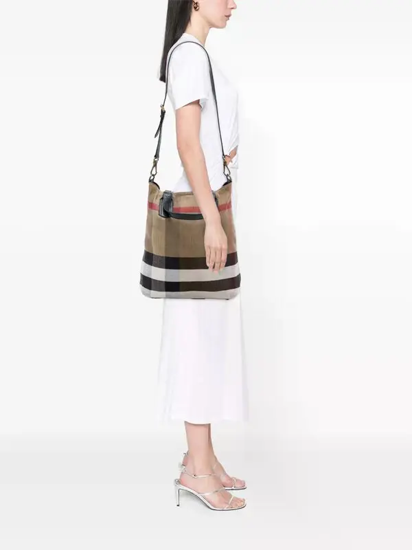 Burberry 2000-2017 Mega Check Canvas Tottenham Brit Satchel