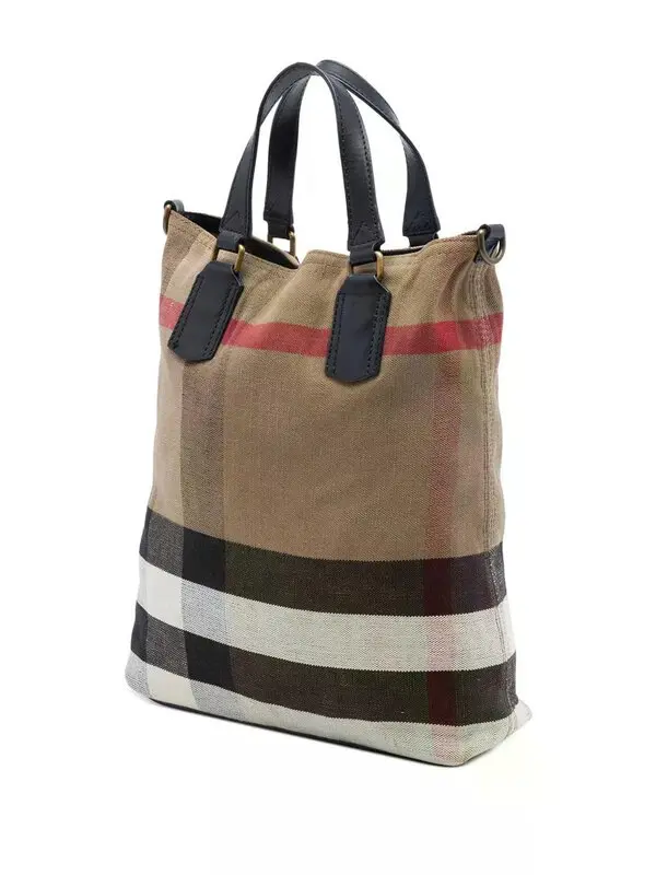 Burberry 2000-2017 Mega Check Canvas Tottenham Brit Satchel