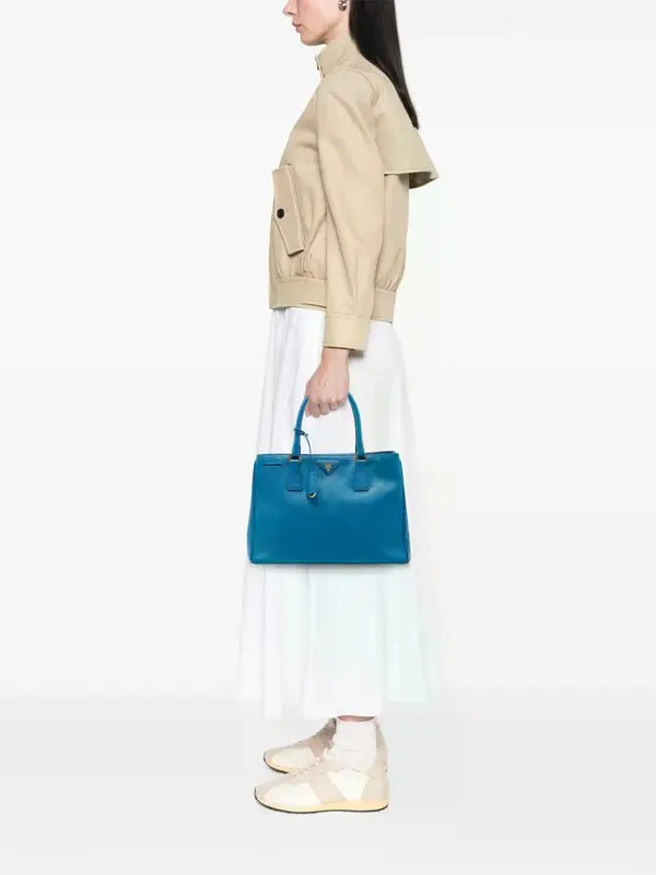 Prada Saffiano Lux Galleria Satchel - Blue
