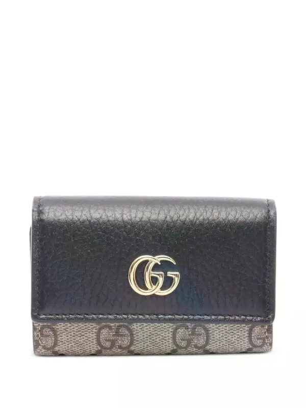 Gucci 2010s Petite Gg Marmont Key Case - Black