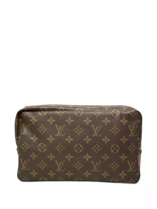 LOUIS VUITTON 1986 Monogram Trousee Toilette 28 Clutch Bag - Brown