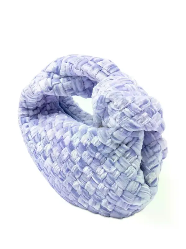 Bottega Veneta Mini Velvet Intrecciato Jodie Handbag - Purple