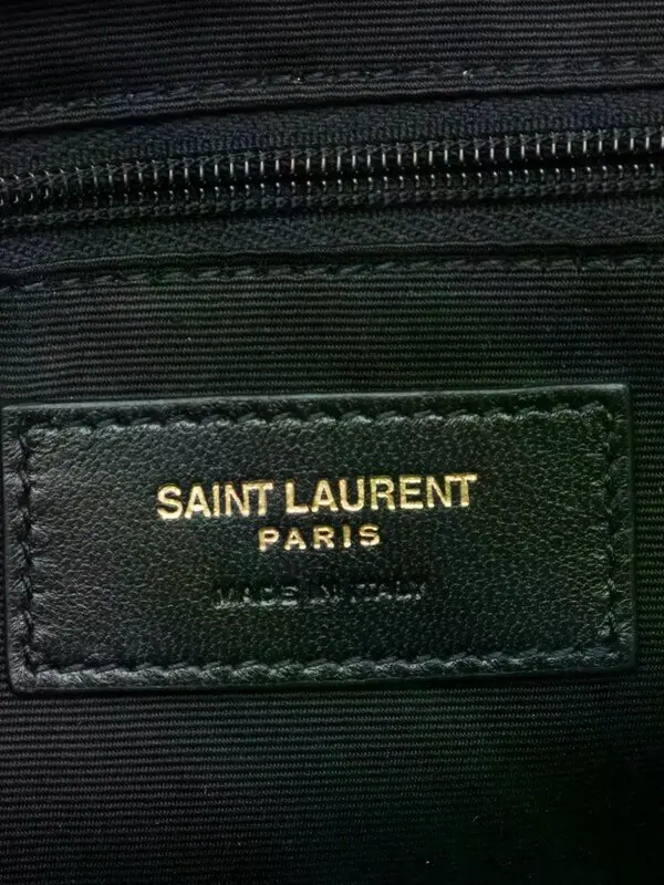 Saint Laurent 2023 Small Padded Lambskin Monogram Calypso Cosmetic Pouch