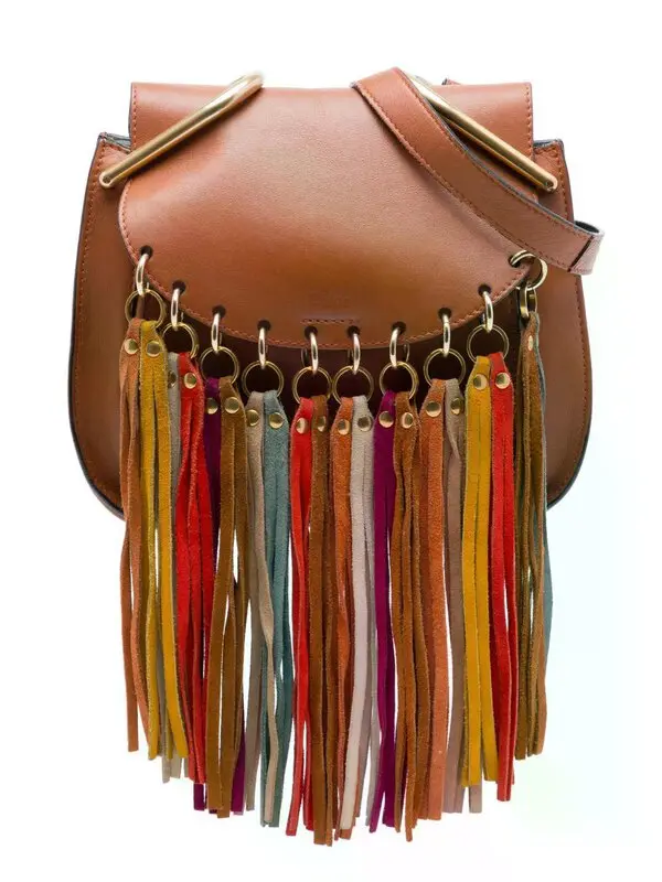 Chloé Small Calfskin Fringe Crossbody Bag