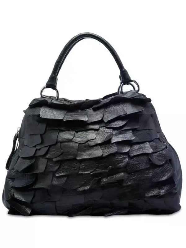 Miu Miu 2010 Nappa Tiered Ruffle Tote Bag