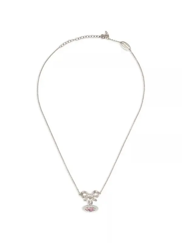 VIVIENNE WESTWOOD Octavie Bow Necklace With Crystal Embellishments