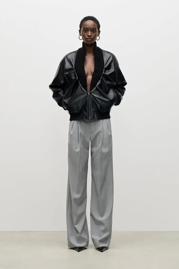 Victoria Beckham Zana Bomber Jacket - Black