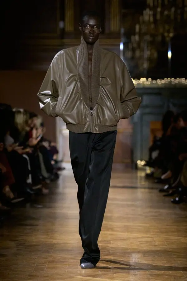 Victoria Beckham Zana Leather Bomber Jacket