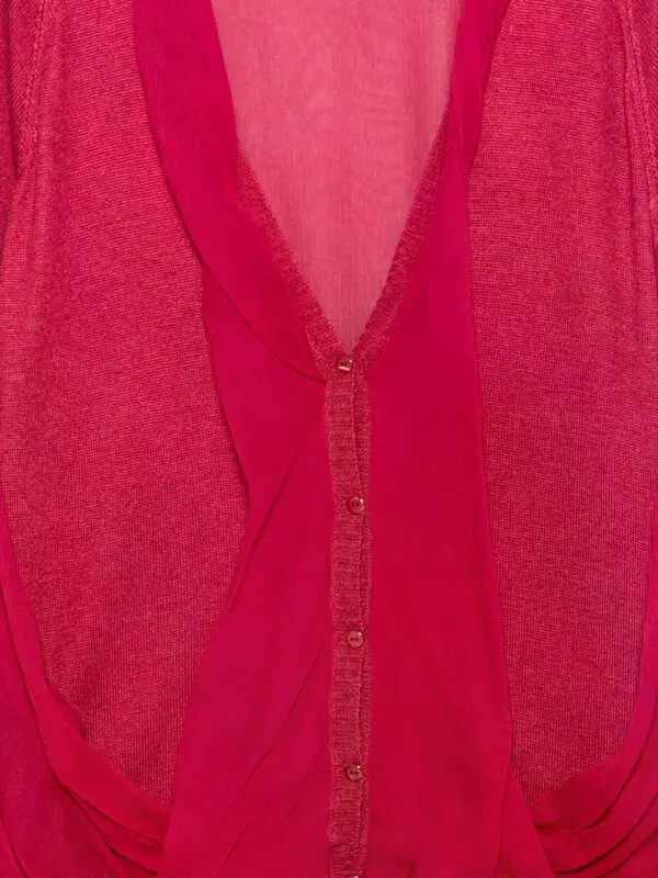 John Galliano 2000s Draped V-neck Cardigan