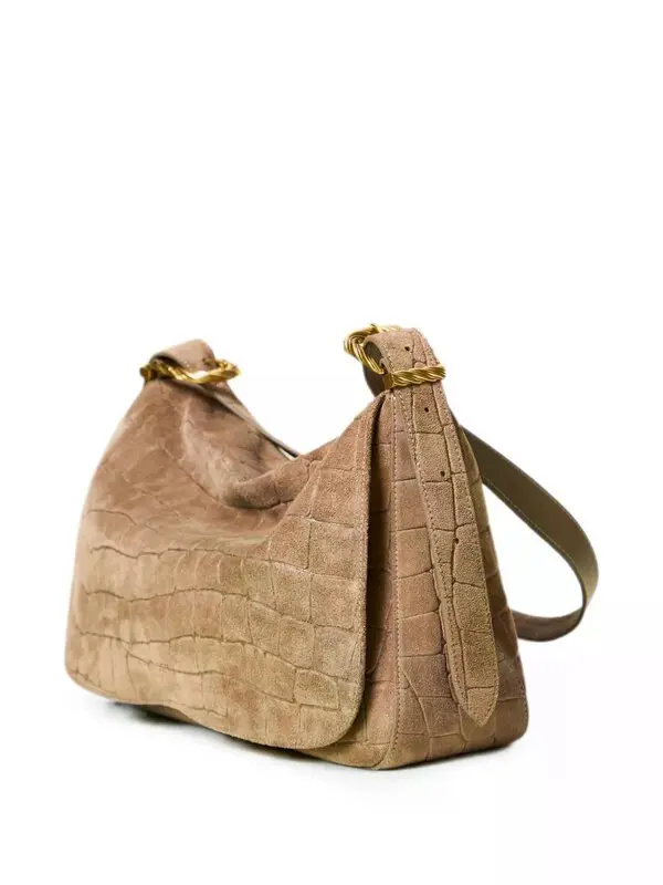 TWINSET Liliane Croc-effect Leather Tote Bag