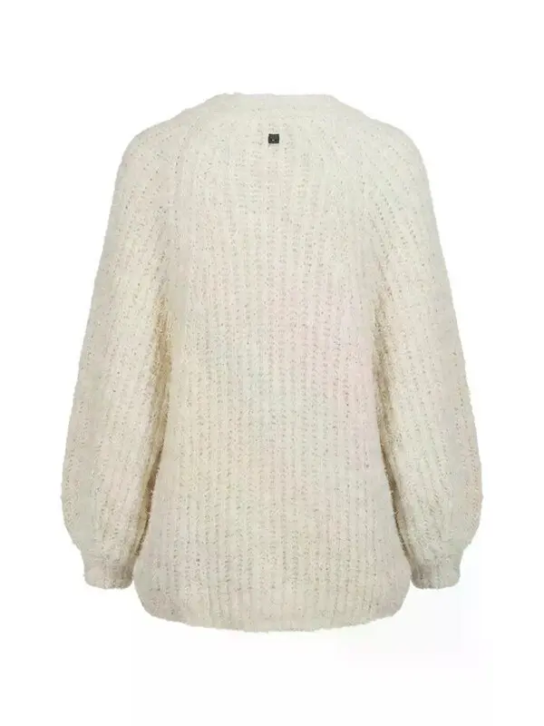 Balmain Batwing Sleeve Chunky-knit Cardigan