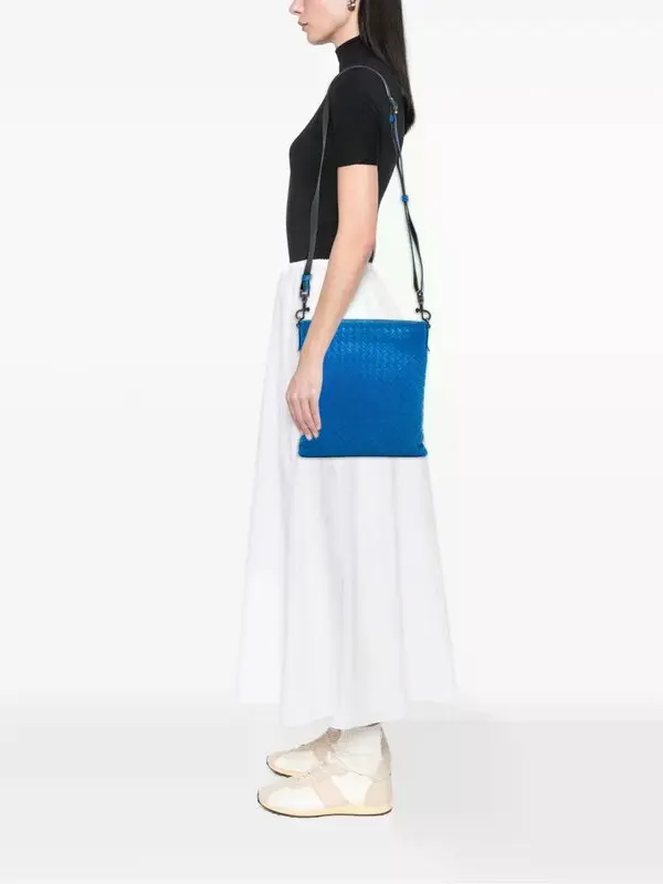 Bottega Veneta Nappa Intrecciato Vn Crossbody Bag - Blue