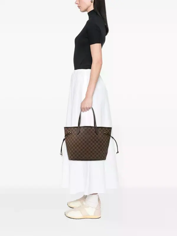 LOUIS VUITTON Damier Ebene Neverfull Mm Tote Bag