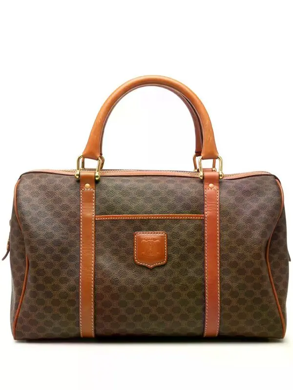 Celine Macadam Coated Canvas Boston Bag