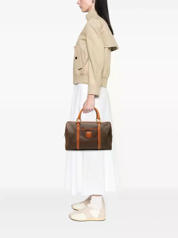 Celine Macadam Coated Canvas Boston Bag