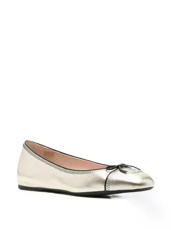 Valentino Garavani Vlogo Leather Ballet Flats