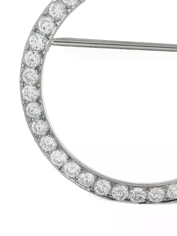 LB EXCLUSIVE Platinum Diamond Brooch - Silver