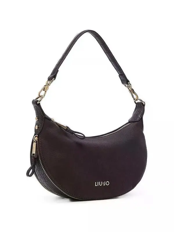 Liu Jo Small Hobo Tote Bag With Logo Plaque - Brown