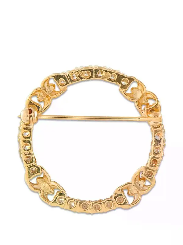 LB EXCLUSIVE 14k Yellow Diamond Pavé Brooch - Gold