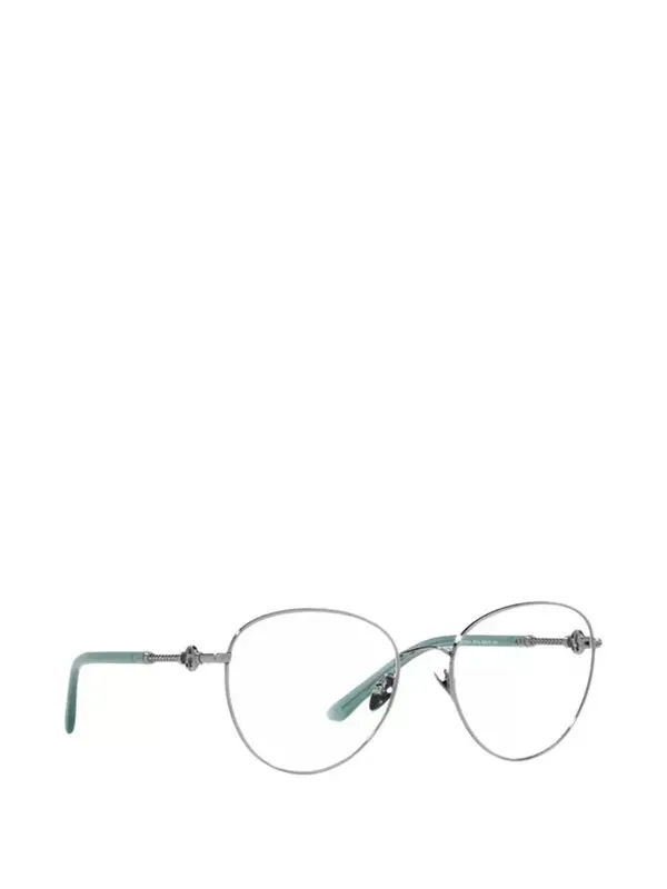 Giorgio Armani Logo-plaque Round-frame Eyeglasses
