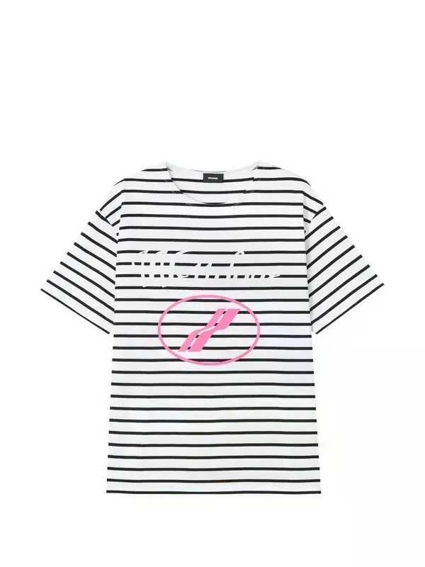 We11Done Logo-print Striped T-shirt