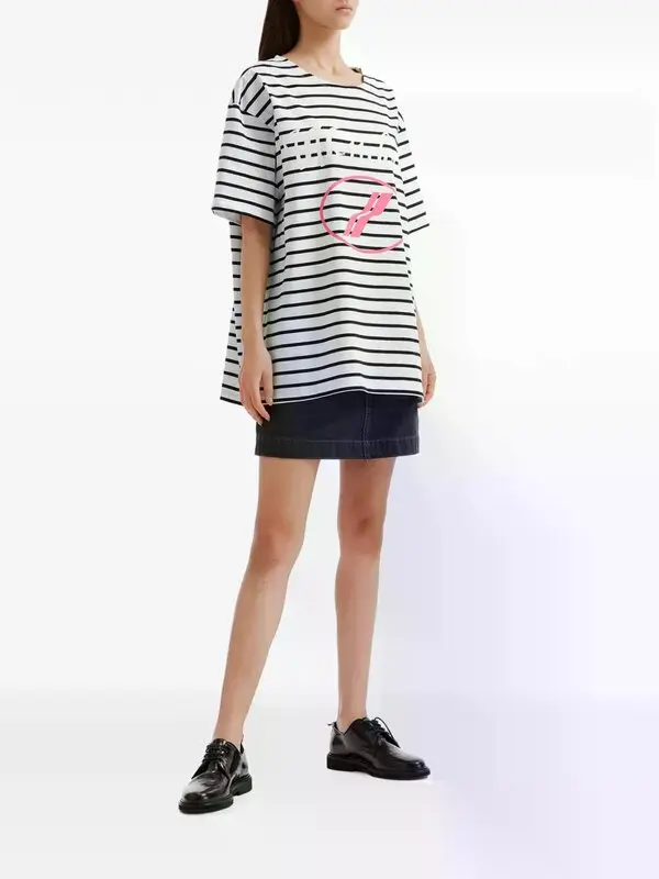 We11Done Logo-print Striped T-shirt