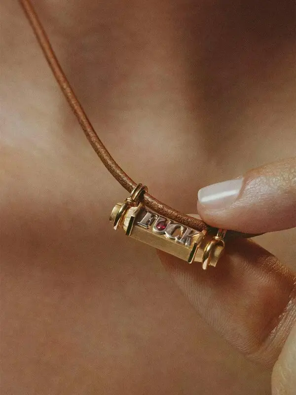 MARIE LICHTENBERG Locket Ruby Necklace - Gold