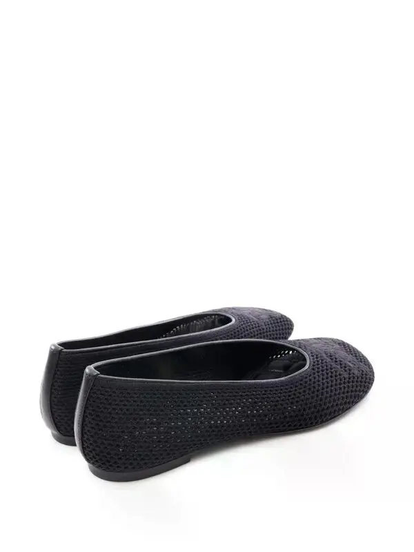 Burberry Mesh Embroidered Ballet Flats - Black
