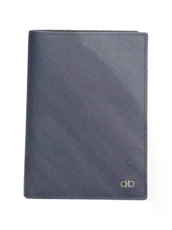 FERRAGAMO Gancini Passport Holder - Blue