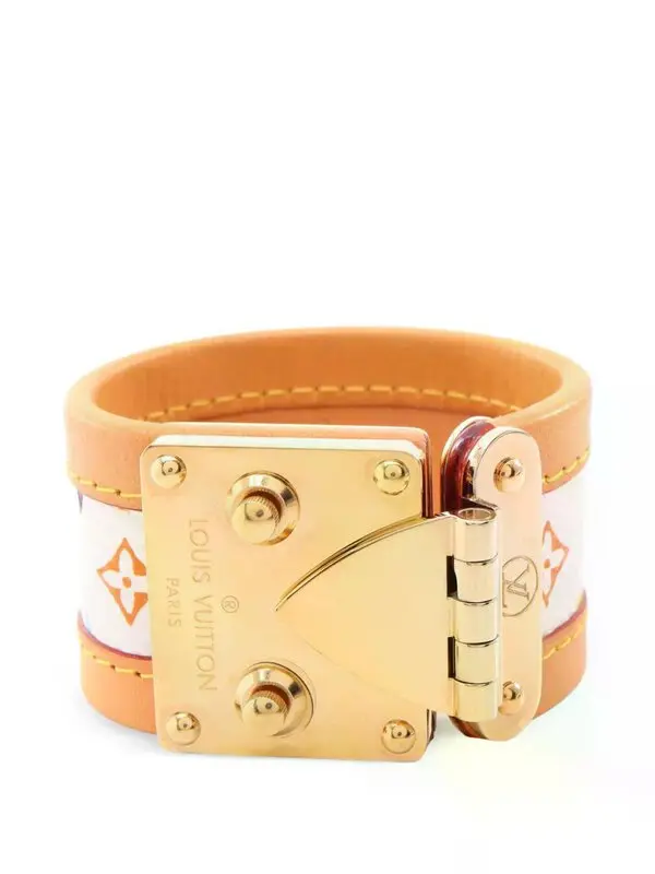 LOUIS VUITTON 2003 Monogram Multicolour Canvas Bracelet - Gold