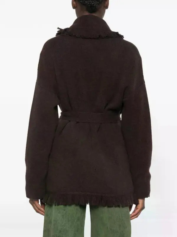 Alanui Fringe-trim Belted Cardigan