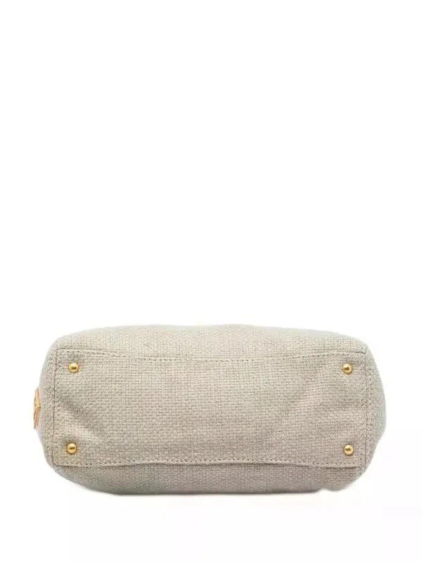Prada Raffia Shopping Tote Satchel With Fringe Detail