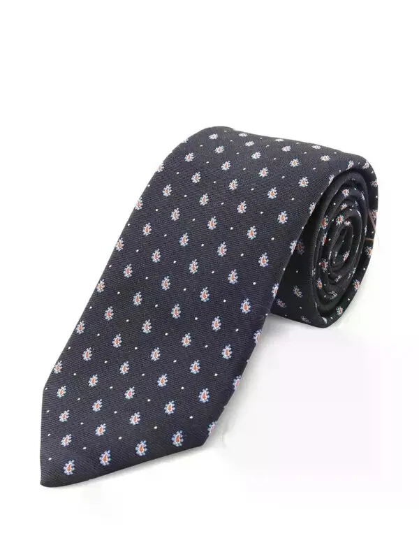 Hermès 2020s Paisley Print Silk Tie