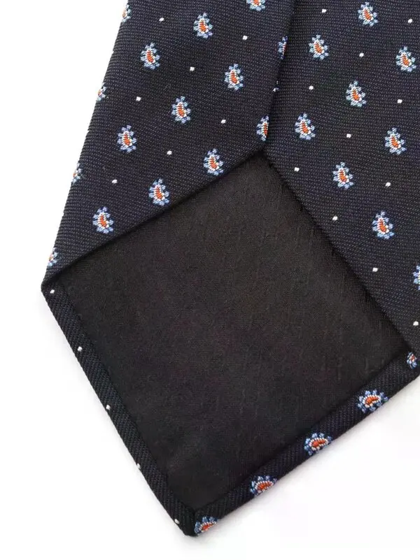 Hermès 2020s Paisley Print Silk Tie