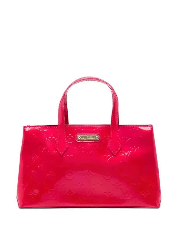 LOUIS VUITTON Monogram Vernis Wilshire Pm Handbag - Pink