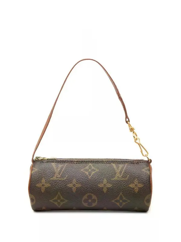 LOUIS VUITTON Monogram Papillon Pochette Handbag - Brown