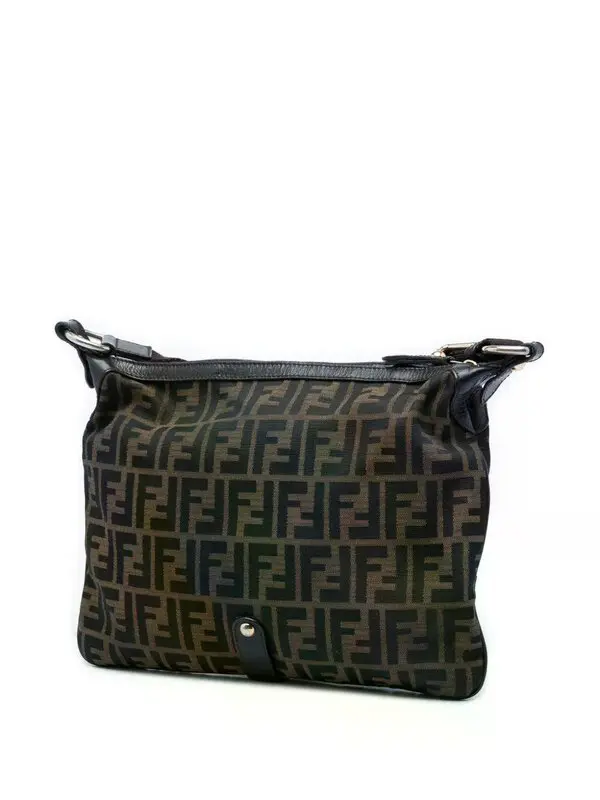 Fendi 2000-2010 Zucca Canvas Chef Zip Crossbody Bag