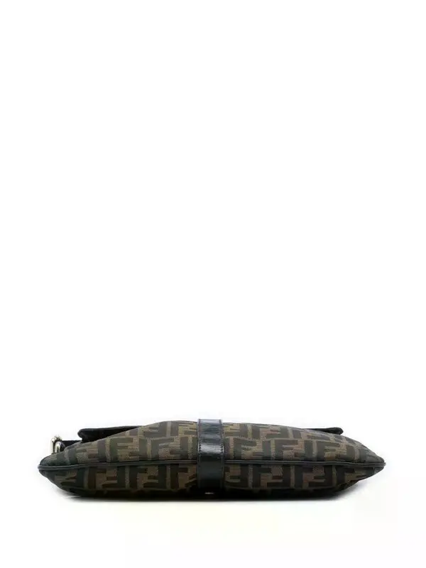 Fendi 2000-2010 Zucca Canvas Chef Zip Crossbody Bag