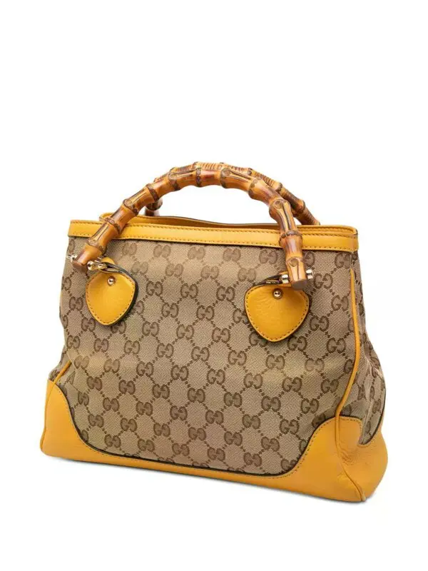 Gucci Gg Canvas Bamboo Top Handle Satchel