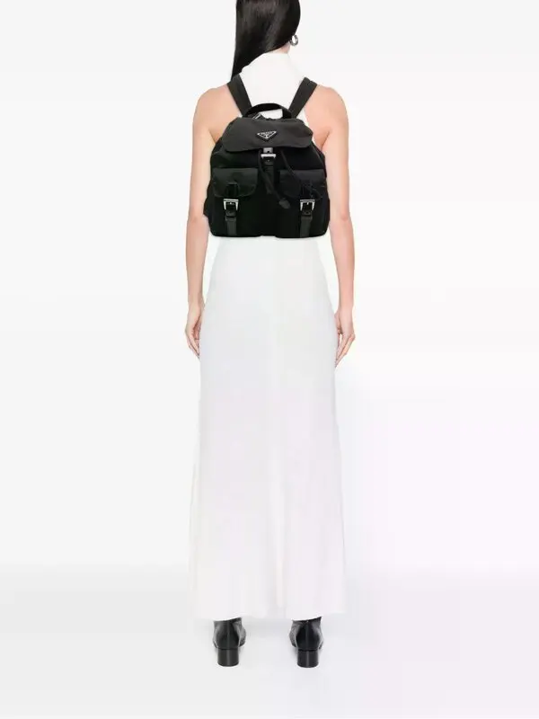Prada Tessuto Nylon And Leather Trimmed Backpack