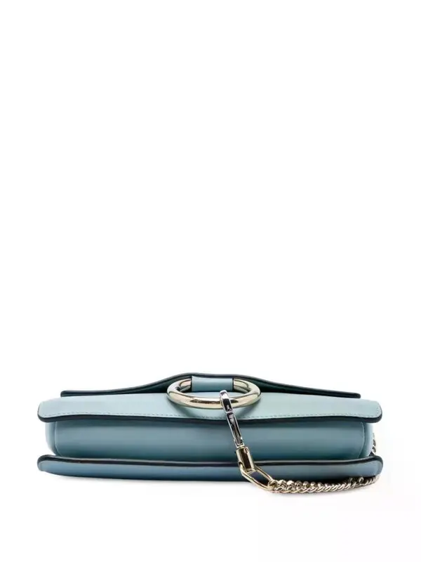 Chloé Faye Small Suede And Calfskin Crossbody Bag - Blue